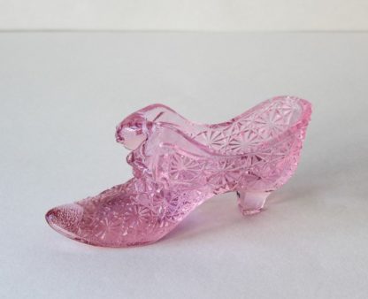 Fenton Pink Glass Slipper Daisy & Button Cat Design - Cynthia's Attic ...